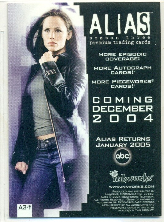 PROMO CARD-ALIAS-SEASON 3-#A3-i INTERNET-2004-INKWORKS | eBay