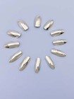 24pcs Almond Chrome Silver Mirror Fake Nail False Nails Press On Nails ...