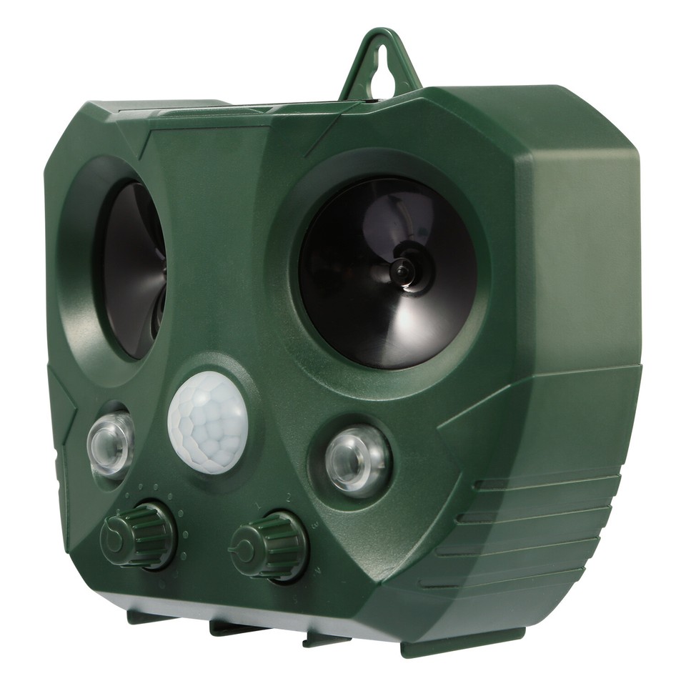 Ultrasonic Solar Garden Animal Repellent Dog Goose Repeller Deer ...