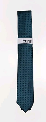 Bar Iii Men's Micro Melange Neat Tie Teal Blue Necktie NWT | eBay