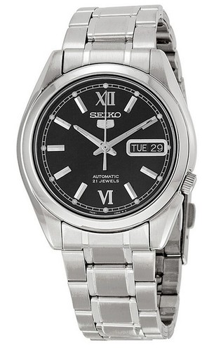 Seiko 5 Automatic SNKL55 SNKL55K1 See Through Day Date Stainless Steel ...