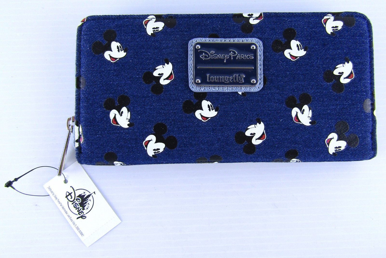 WDW Disney Parks Loungefly Blue Jean Mickey Mouse Wallet Purse for sale ...