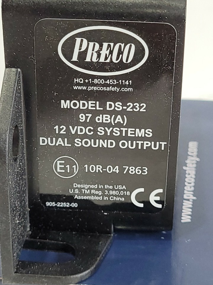 Preco Back-Up Alarm; 12V; 97db for Universal DF532 PRE-DS232 | eBay