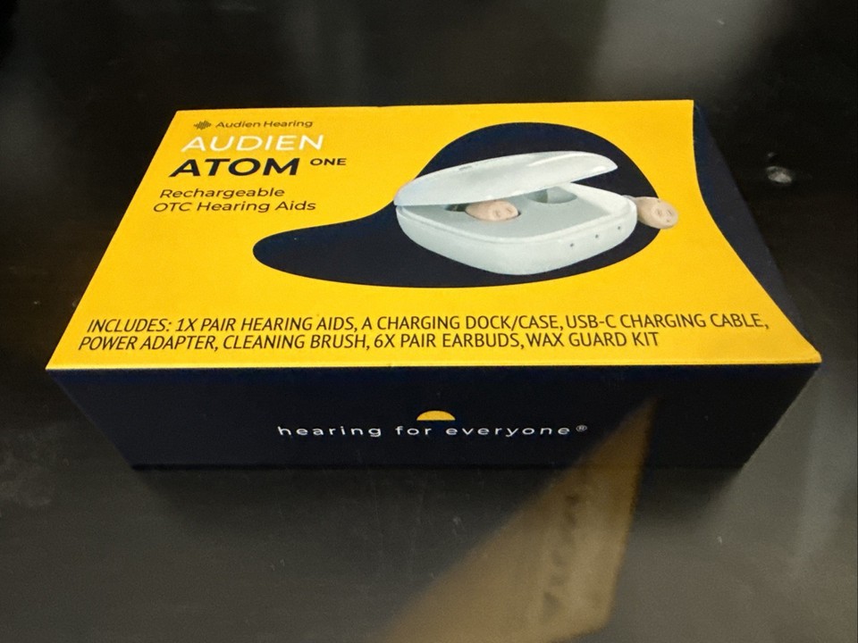 Audien Atom One Rechargeable OTC Hearing Aids - Wireless In Ear Beige ...