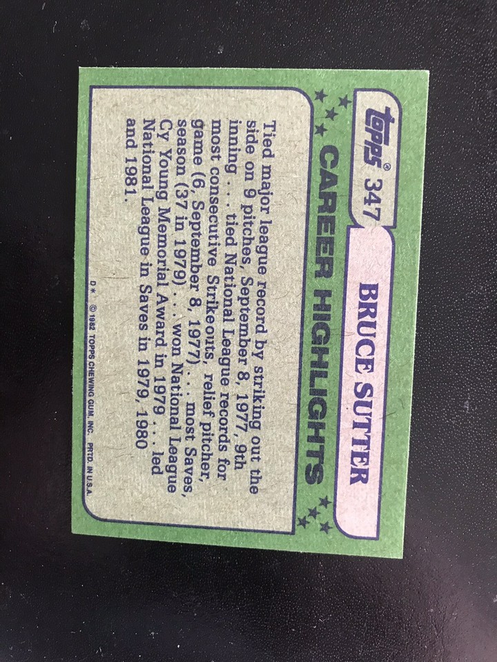 1982 TOPPS #347 BRUCE SUTTER NL ALL STAR— SHARP💥*** (wph) | eBay