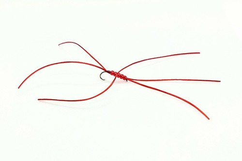 3 x Dark Red Apps Bloodworm Blood Worm Flexi Floss Fly Flies, 6 Legs ...
