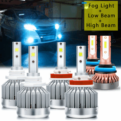 H11 9005 Ice Blue LED High Low Beam + Fog Light Bulb For Honda Odyssey ...
