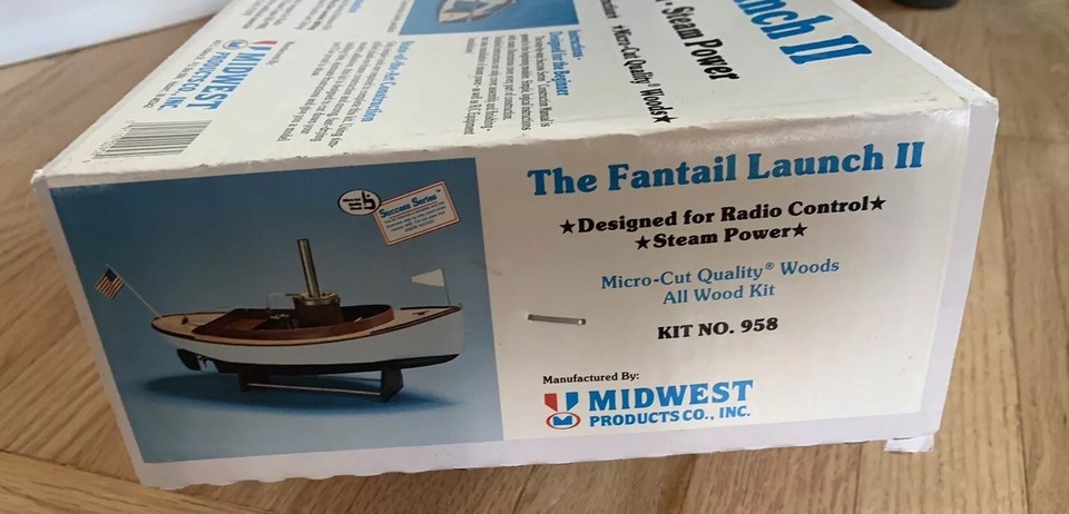 Midwest Fantail Launch II Ship Designed for Steam Power RC Model Kit ...