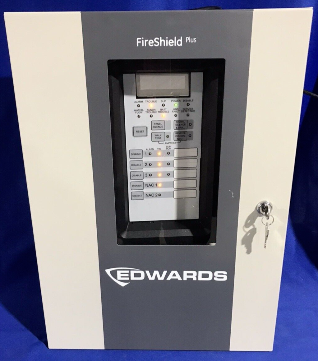 Edwards FireShield Plus FSP302 3-Zone Fire Alarm Panel w/ Enclosure ...