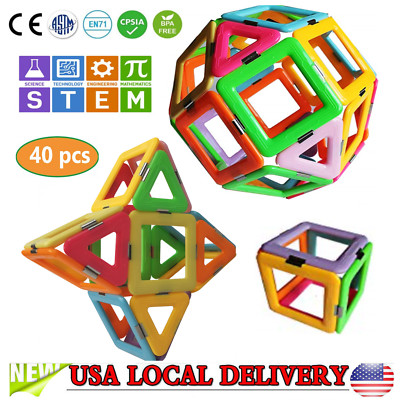 40Pcs Set Magical Magnet Building Blocks Educational Toys For Kids Best ...