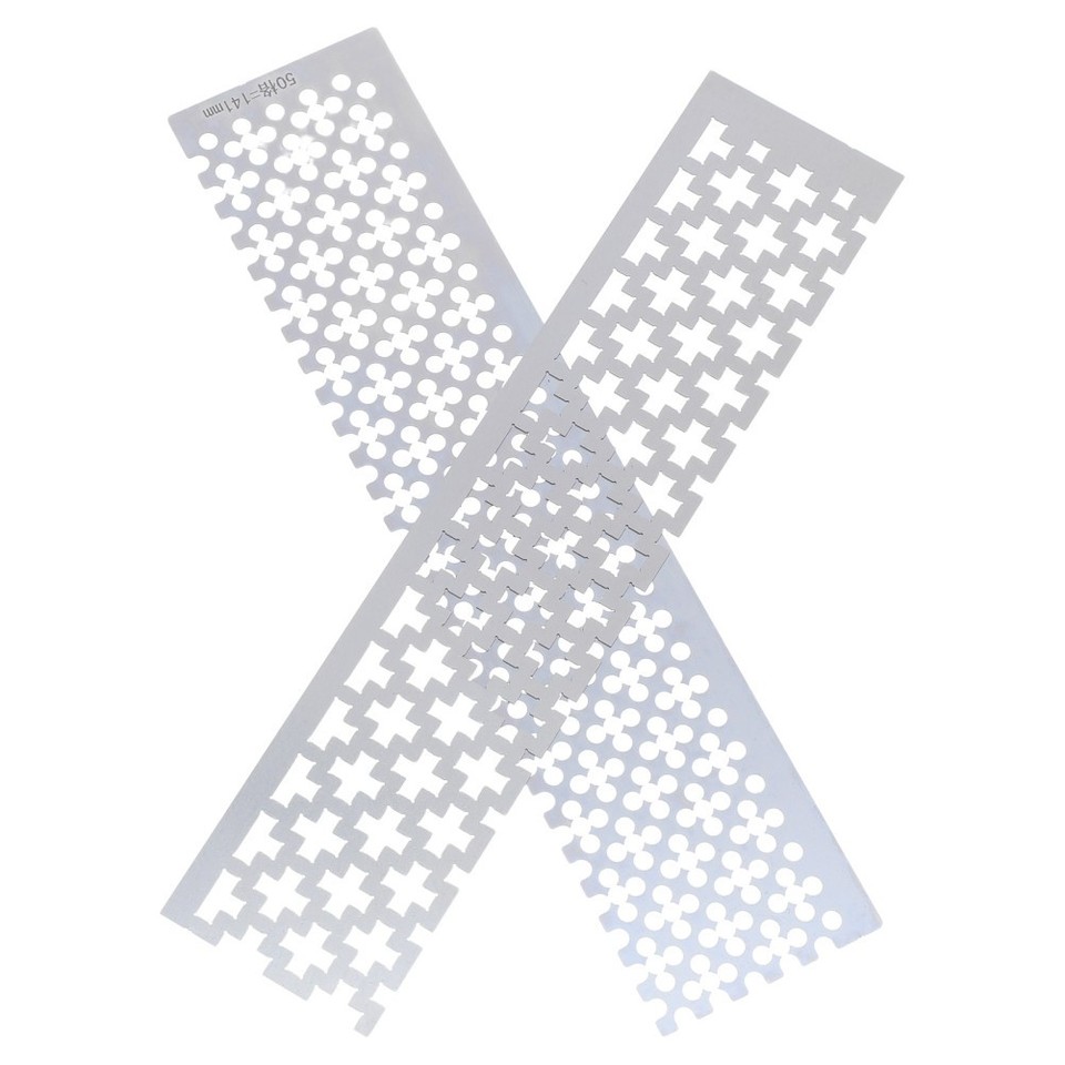 2pcs Art Ruler: Stainless Steel Drawing Mesh Ruler Tool - Drill | eBay ...