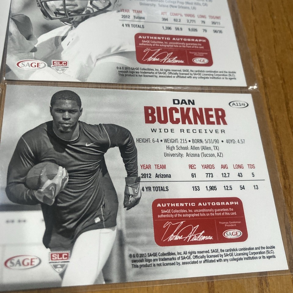 Autograph Rookies (4) Ryan Griffin/Nick Kasa/Dave Kruger/Dan Buckner ...