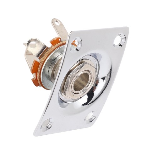 Guitar Output Jack Plate Square Shape Metal Compact Guitar Jack Socket ...