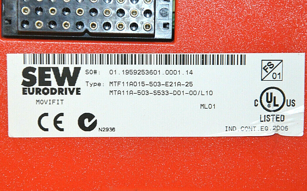 SEW EURODRIVE Movifit MTF11A015-503-E21A-25 + MTA11A-503-S533-D01-00 ...