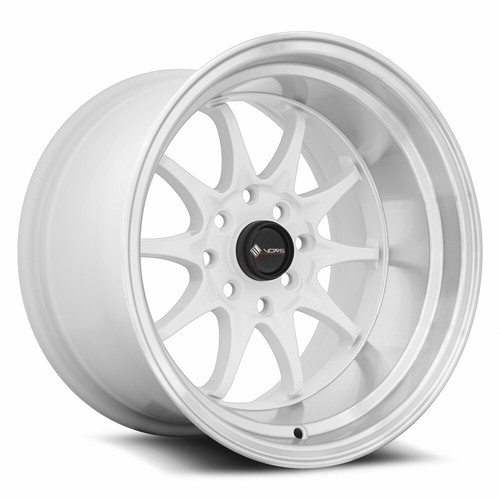 (1) 15x9 Vors TR3 4x100/4x114.3 +0 White Machine Lip Wheel | eBay