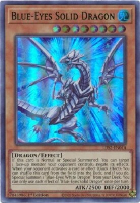 Yugioh - Blue-Eyes Solid Dragon - 1st Ultra Rare Green - Free ...