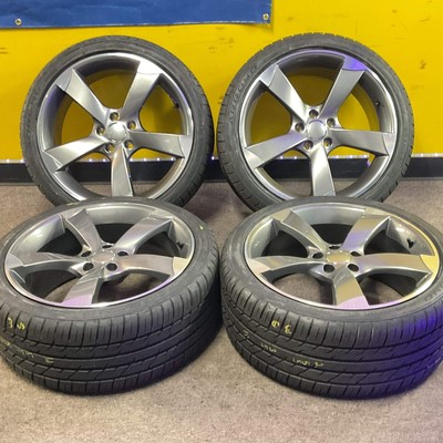 19x8.5 +35 Rotor Style Wheels and tires For Audi A3 A4 A5 A6 A7 Q5 ...