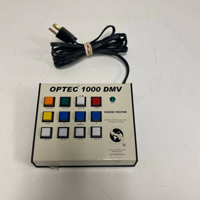 Optec 1000 DMV Vision Eye Tester Tested Working Stereo Optical Complete ...