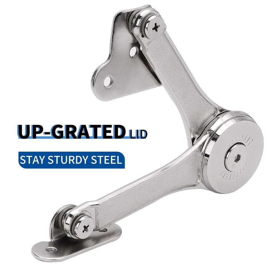 Heavy Duty Lid Support Hinges Soft Close Folding Lid Stay Hinge, Keep Lid Hin... | eBay