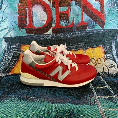 New Balance 996 M996NCA Red Leather Made In USA Size 7.5 RARE Horween ...