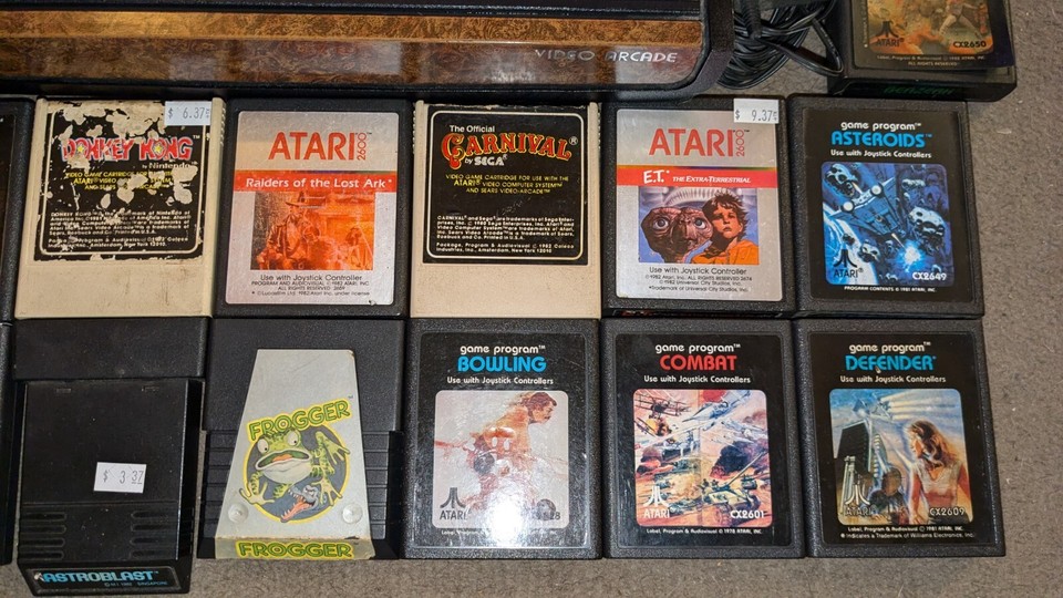 ATARI 2600 / SEARS TELE-GAMES HEAVY SIXER CONSOLE W/16 GAMES EXCELLENT ...