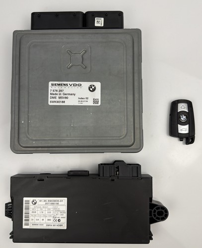 2008 BMW E60 528i N52 MSV80 DME CAS KEY SET 7 576 297 7576297 6943835 ...
