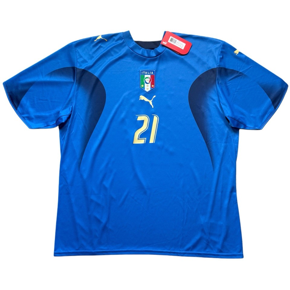 2006 Italy Home Jersey #21 Pirlo XL PUMA Soccer World Cup Winner Kit | eBay
