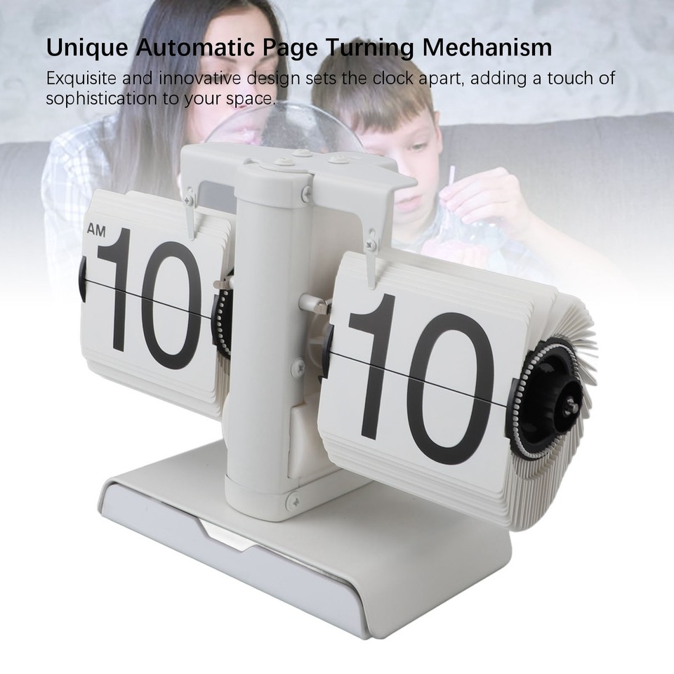 Flip Down Clock Mechanical Page Turning Clock For Office Retro Style | eBay