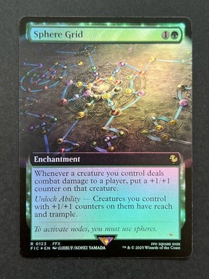 MTG Final Fantasy Commander - Sphere Grid - Extended Art Foil - Rare ...