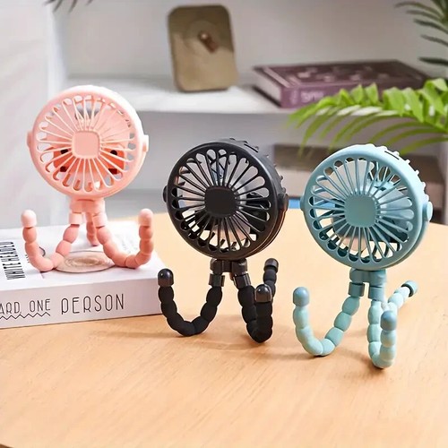 Stroller Fan Flexible Tripod Clip On Baby Fan, Battery Operated Mini ...