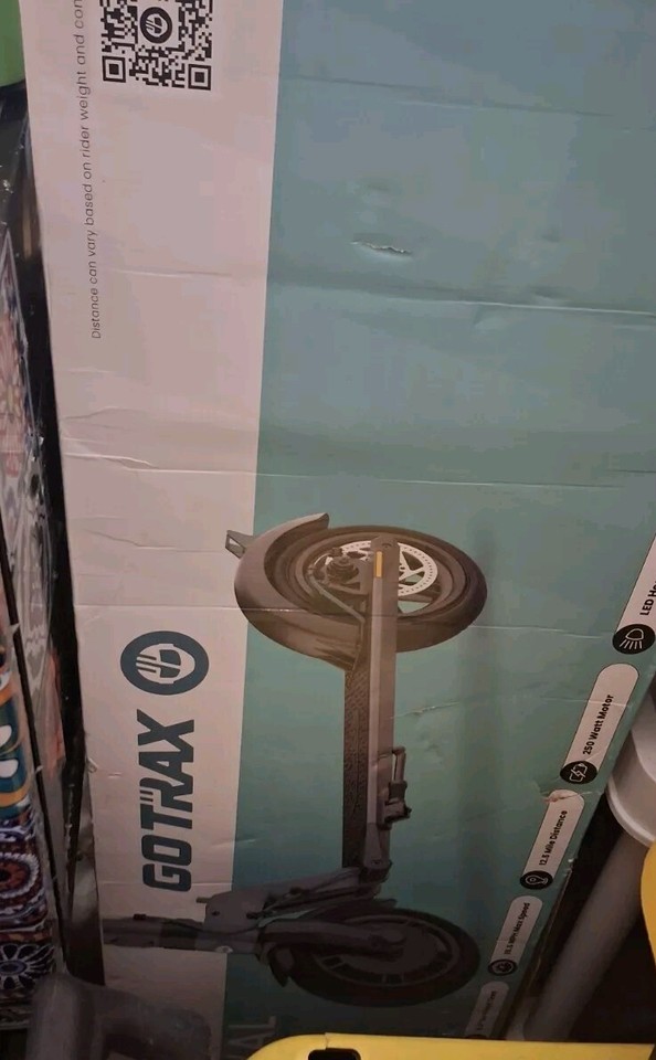 GoTrax Rival GT-RIVAL Black 8.5" LED Light 250W Folding Electric ...