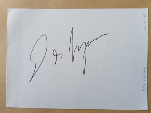 Desmond Lynam "Match Of The Day" "Grandstand" Personally Signed Album ...