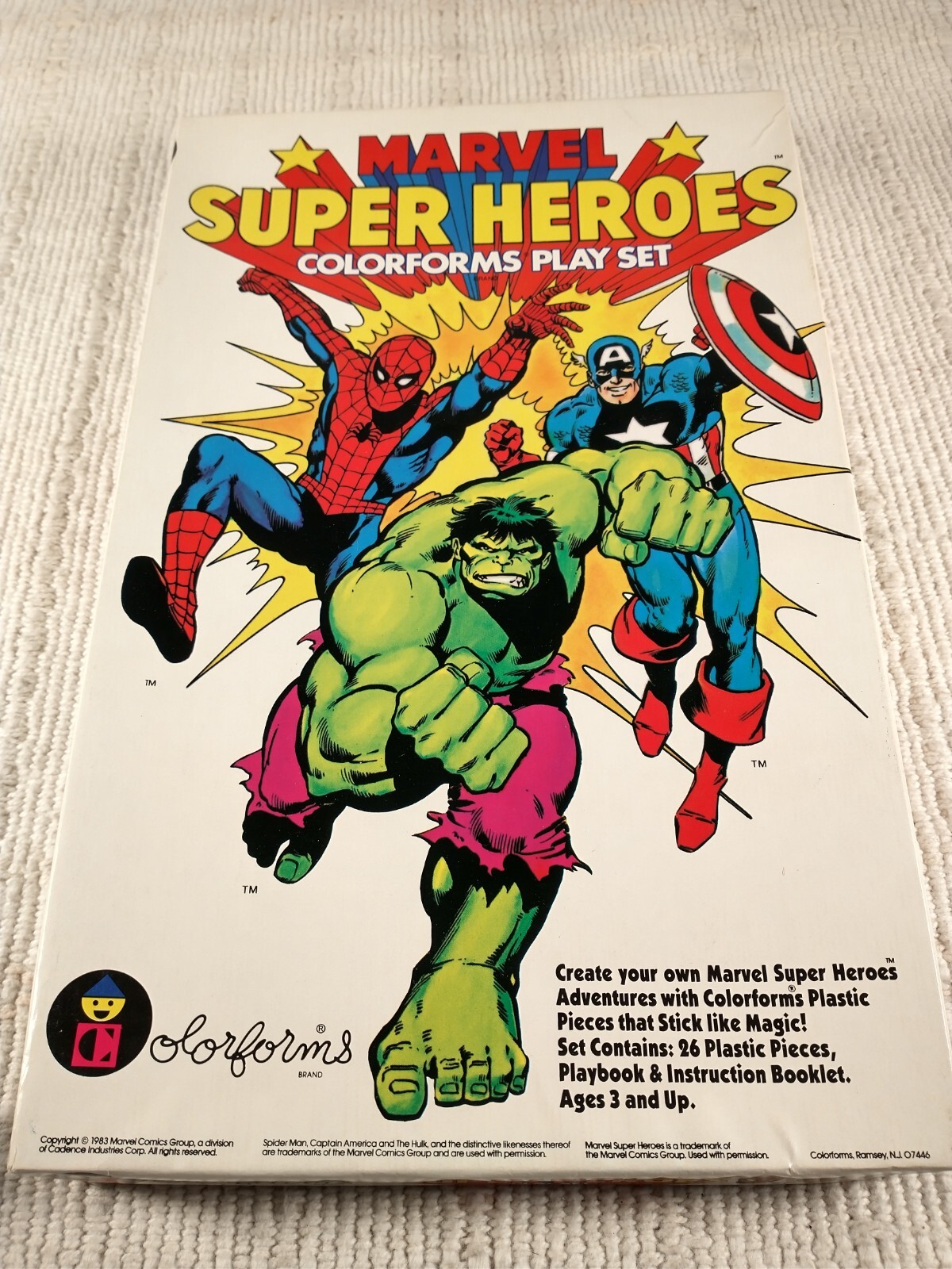 Marvel Super Heroes Colorforms Play Set 1983 | eBay