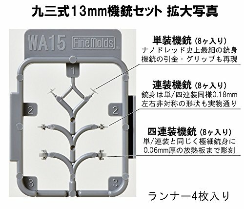 Fine Molds WA15 Type93 13mm Machine Gun Set Plastic Model Kit NEW from ...