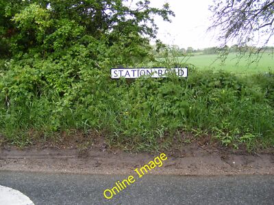 Photo 12x8 Station Road sign The Heath/TM1236 On Station Road near the ...
