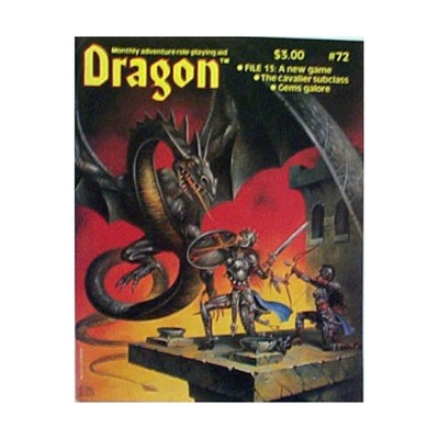 TSR Dragon Magazine #72 "The Cavalier Sub-Class, File 13 Game" Mag VG ...
