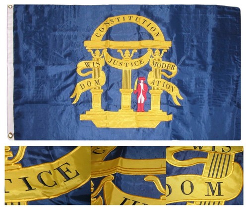 3x5 Embroidered Sewn Georgia Pre 1879 Colonial 100% Cotton Flag | eBay