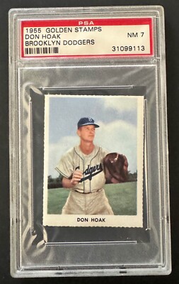 1955 Golden Stamps - Don Hoak #176 PSA 7 NM Brooklyn Dodgers Baseball ...