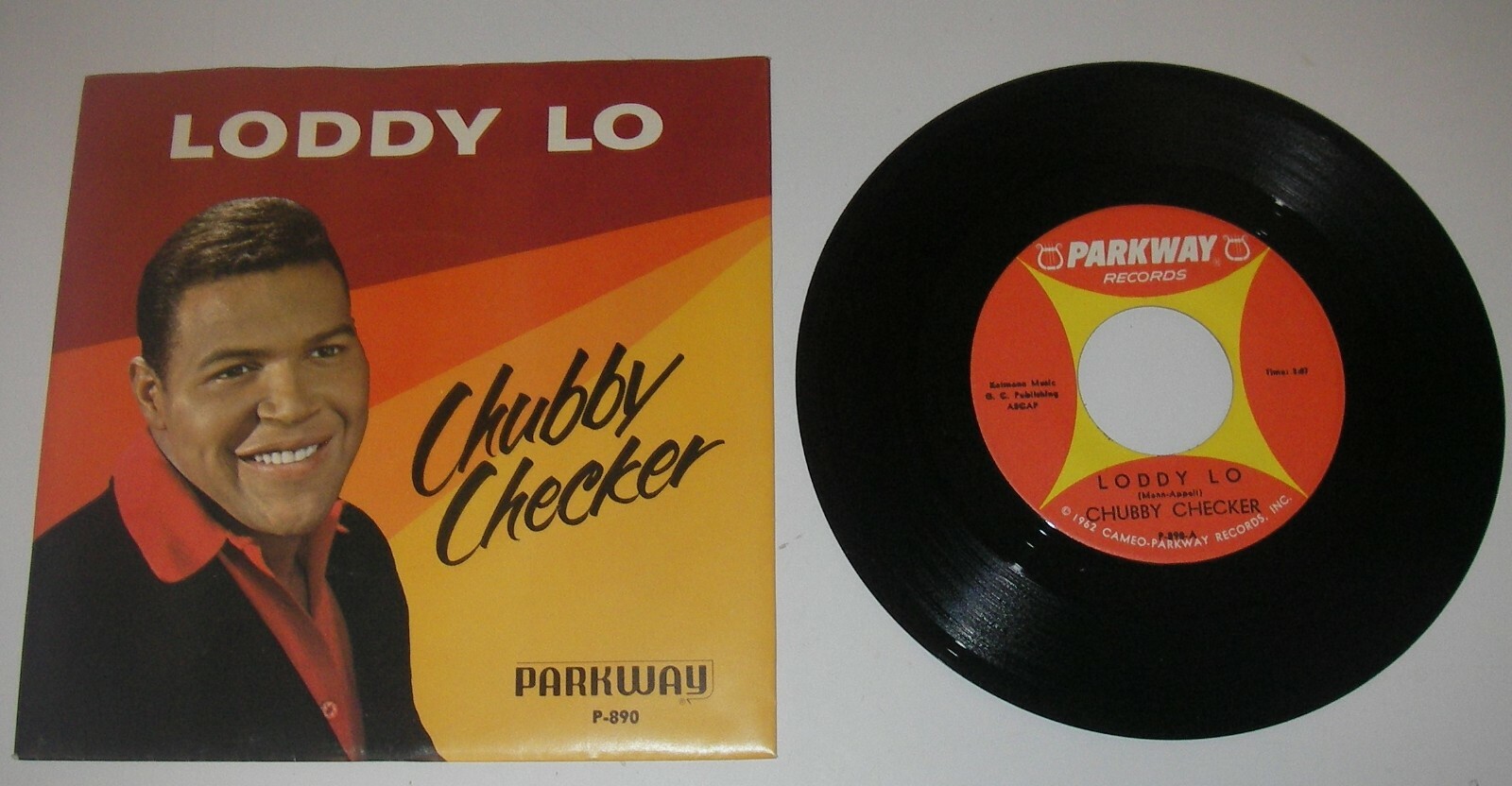Chubby Checker Hooka Tooka/Loddy Lo Picture Sleeve P 890 Parkway 45RPM ...