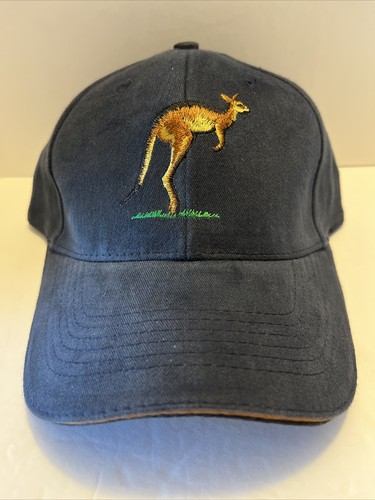 Kangaroo navy blue embroidery adjustable hat cap | eBay