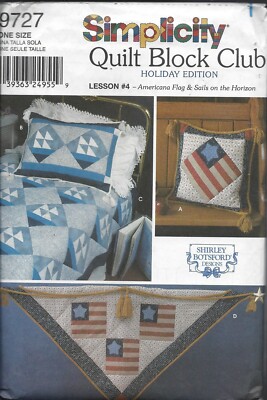 9727 SIMPLICITY ~ QUILT BLOCK CLUB - Americana Flag & Sails - Lesson #4 ...