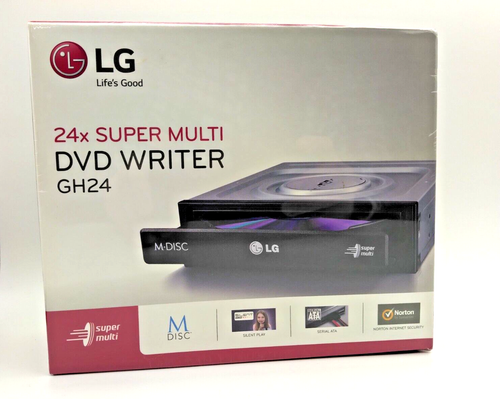 LG DVDRW 24x SATA Optical Drive Black GH24 GH24NSB0 DVD Writer - SEALED ...