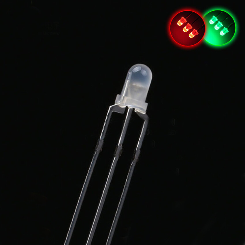 3mm 5mm Double Color LED Light Diode Fog Water Clear Common Anode ...