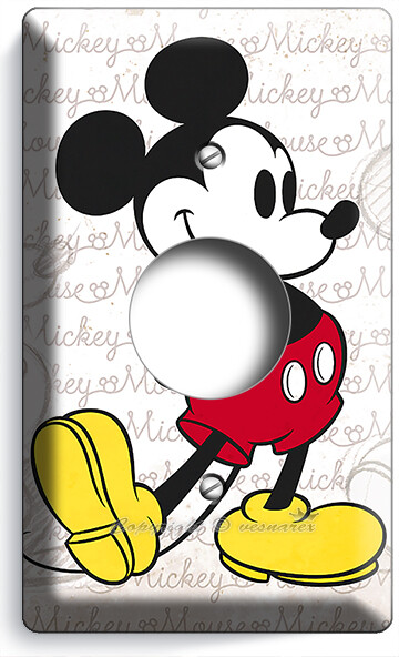 CLASSIC VINTAGE RETRO HAPPY MICKEY MOUSE LIGHT SWITCH OUTLET WALL PLATE ...