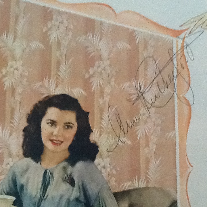 Ann Rutherford SIGNED 1945 Wallpaper Ad 40s Actress GWTW MGM Andy Hardy ...