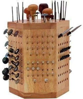 Wooden Bur & Jewelry Tool Caddy And Organizer, Convenient Tool Box ...