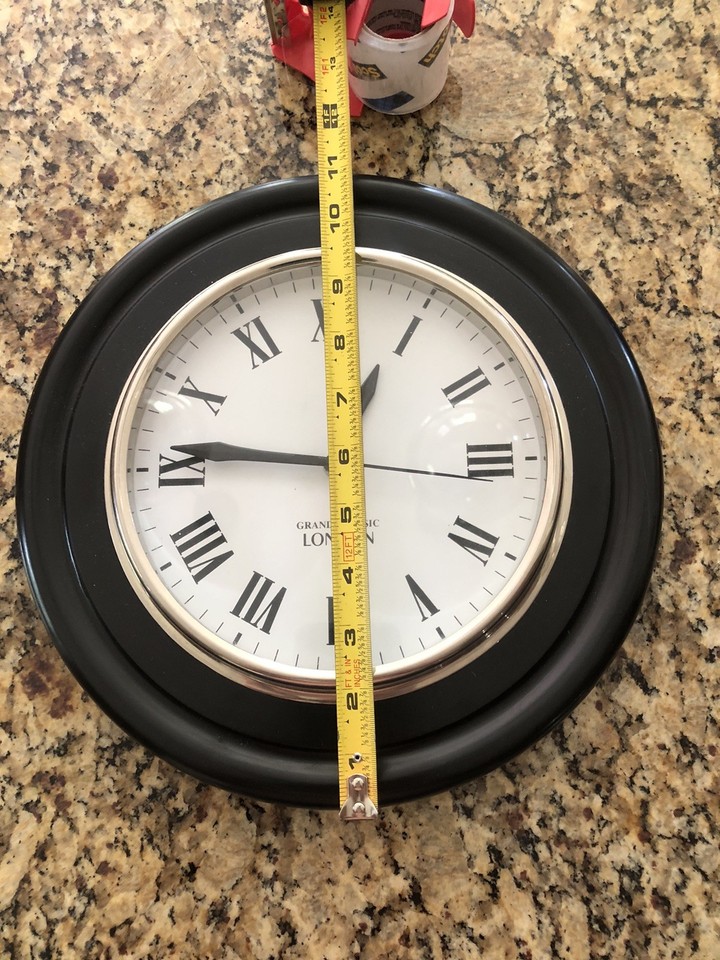 London Grand Classic Analog Wall Clock 12 Inches Circumference ...