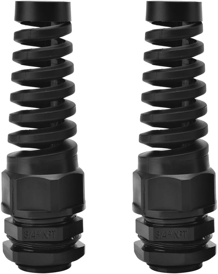 Strain Relief Cord Connector, 2 Pack NPT 3/4" Waterproof Cable Gland ...