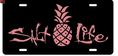 Salt Life PVC Front License Plate~Pink Pineapple~New | eBay