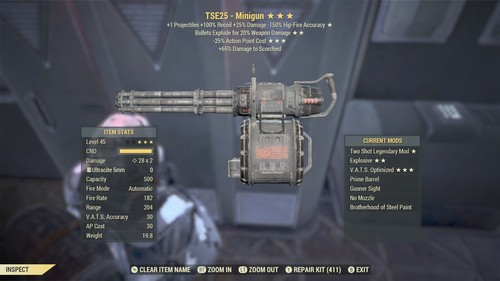 Two Shot Explosive Minigun, TSE25 Minigun (God Roll) ⭐️⭐️⭐️ XBOX F76 | eBay